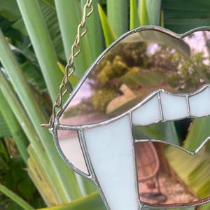 Stained Glass Vampire Lips, Halloween Stained Glass, Vintage Pink ...