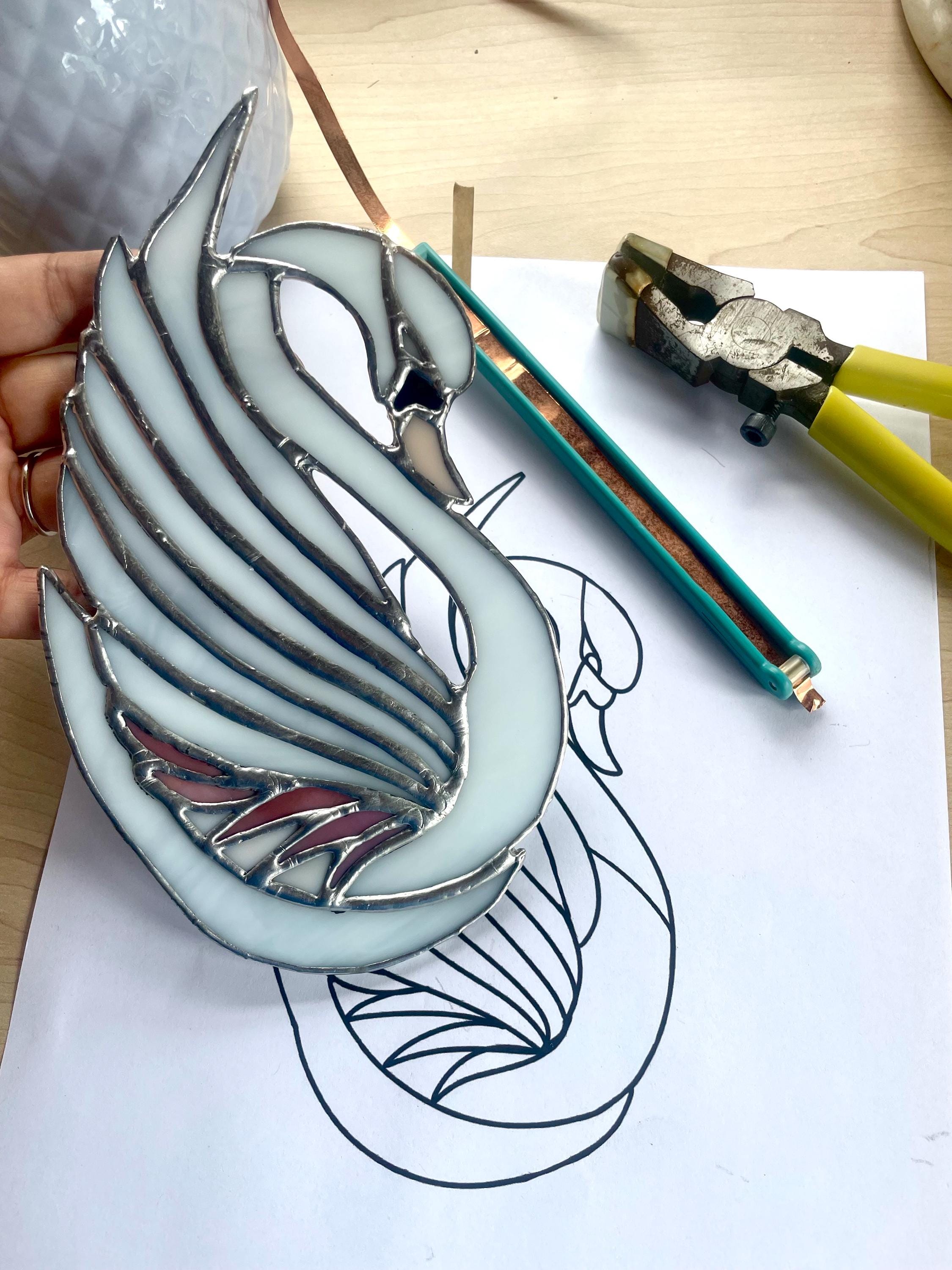 Posing Swan DIGITAL PATTERN for Stained Glass or Embroidery Pattern ...