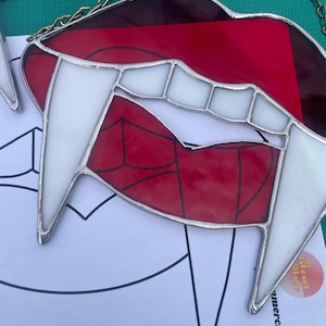 Stained Glass Vampire Halloween DIGITAL PATTERN, Halloween Stained ...