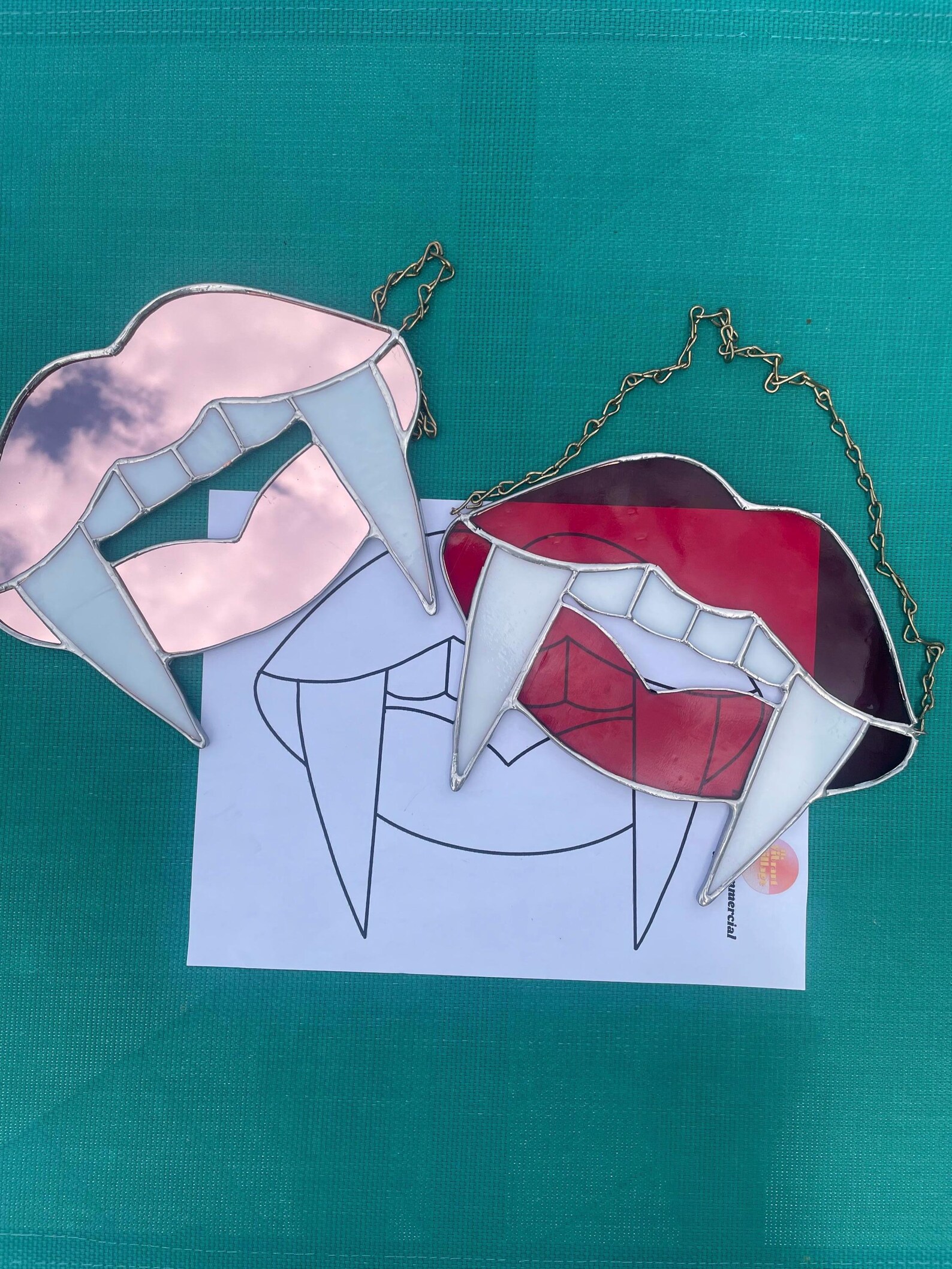 Stained Glass Vampire Halloween DIGITAL PATTERN, Halloween Stained ...