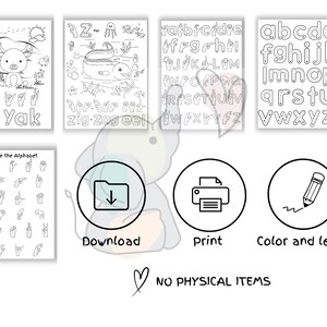 Abc + Sign Toddler Coloring Book, American Sign Language, Alphabet ...