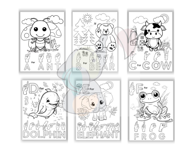 ABC + Sign Toddler Coloring Book, Sign Language, Alphabet Tracing ...