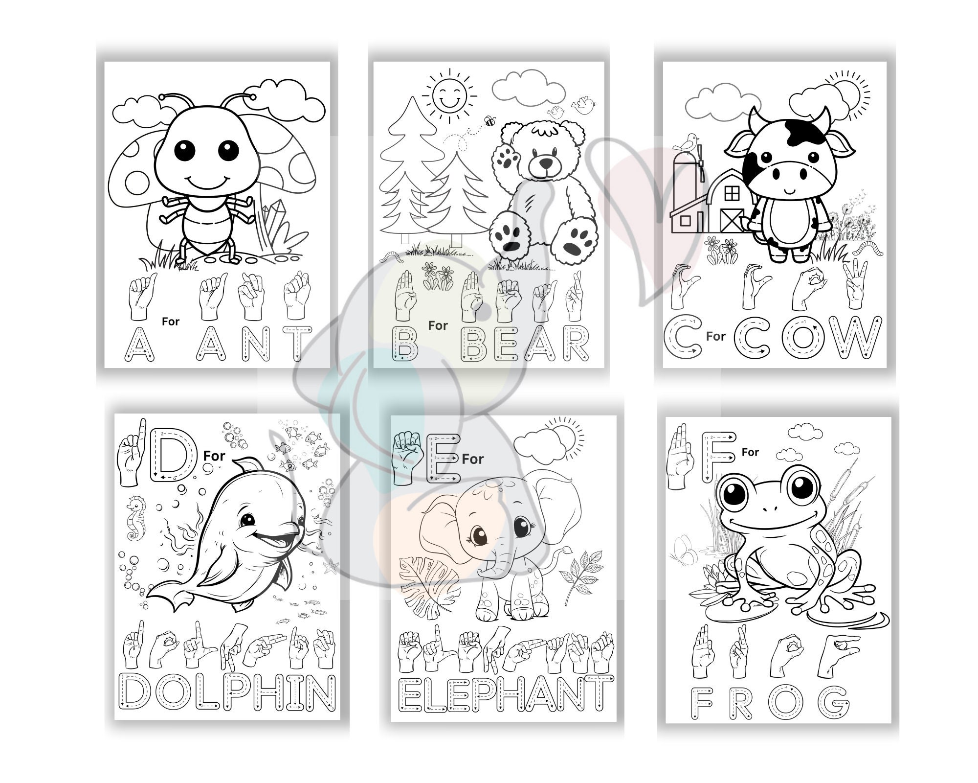 ABC + Sign Toddler Coloring Book, Sign Language, Alphabet Tracing ...