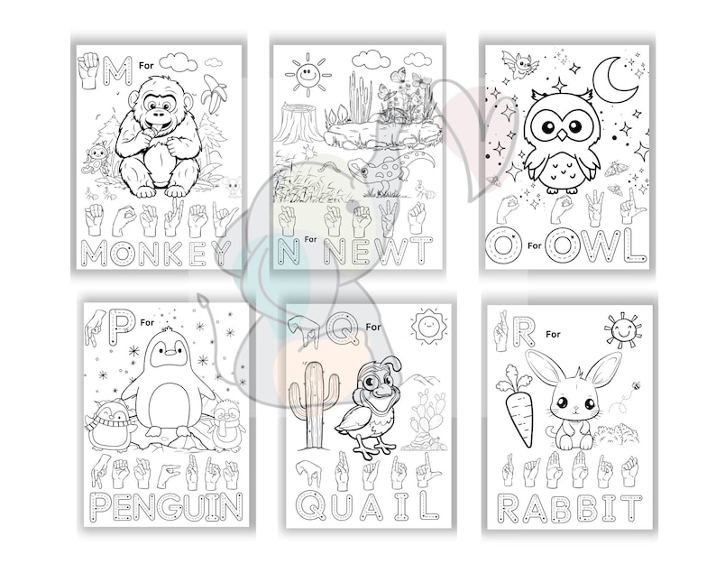 ABC + Sign Toddler Coloring Book, Sign Language, Alphabet Tracing ...
