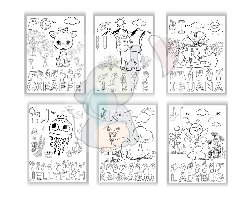 ABC + Sign Toddler Coloring Book, Sign Language, Alphabet Tracing ...