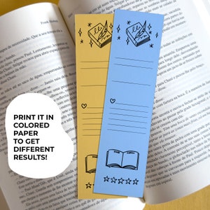 Printable Review Bookmark, Book Review Template, Digital Bookmark Svg ...