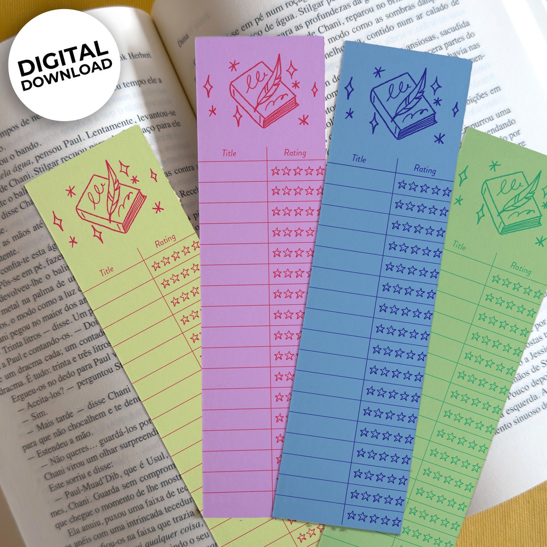 Reading Tracker, Reading Log, Book Tracker, Book Review Bookmark ...