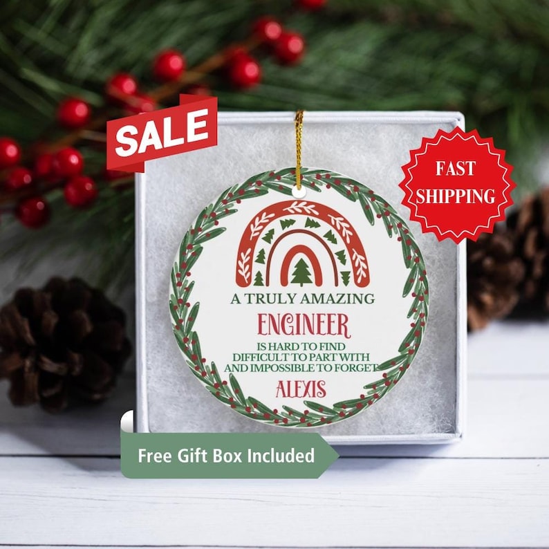 Engineer Ornament, Personalized Engineer Ceramic Ornament Gift ...