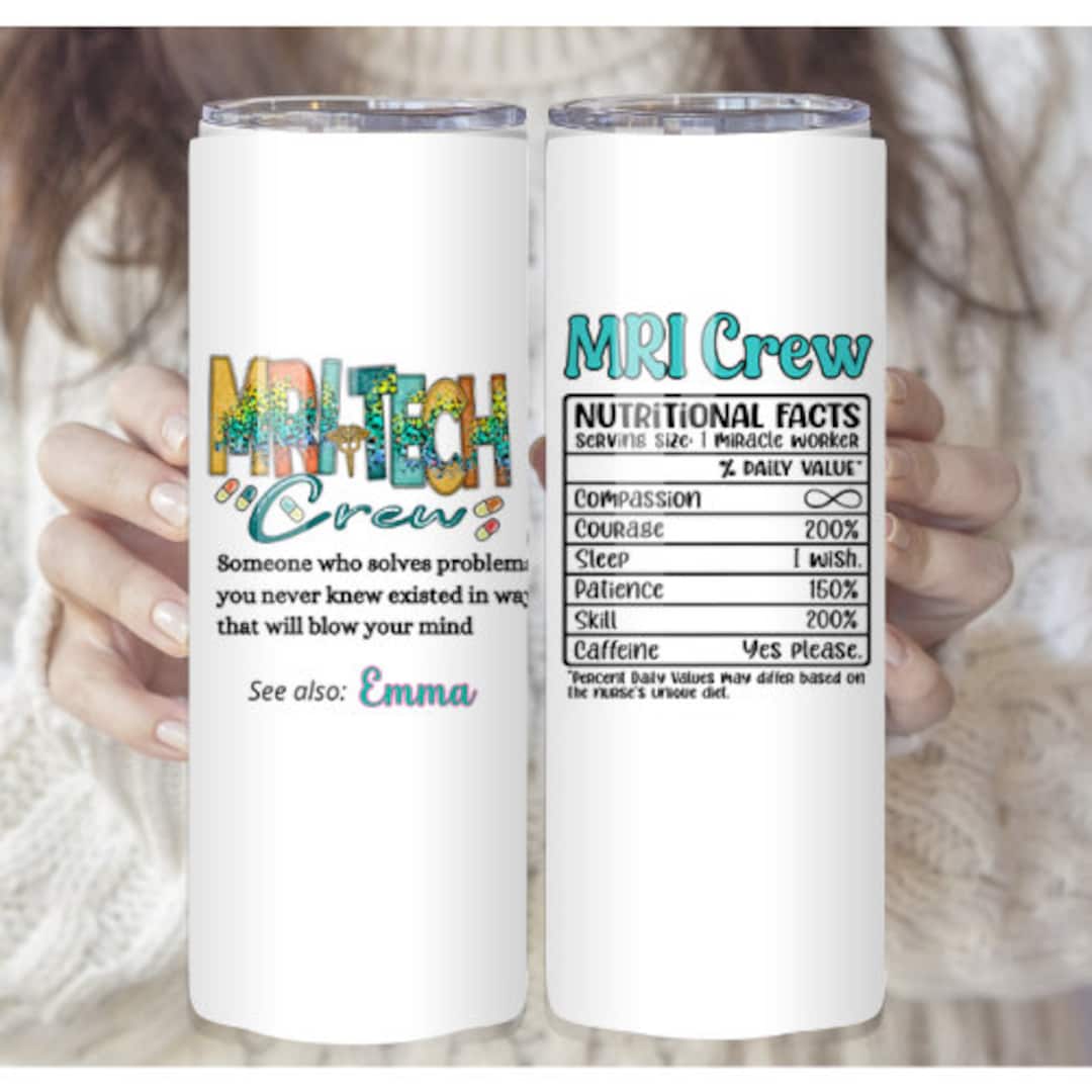 MRI Crew Gift, 20oz, MRI Crew Tumbler Personalized With Straw ...