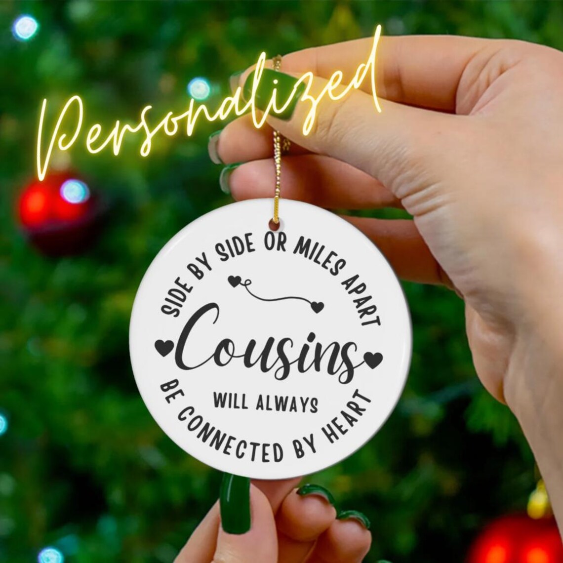 Cousin Ornament, Cousin Christmas Ornament Gifts Cute Simple Minimalist ...
