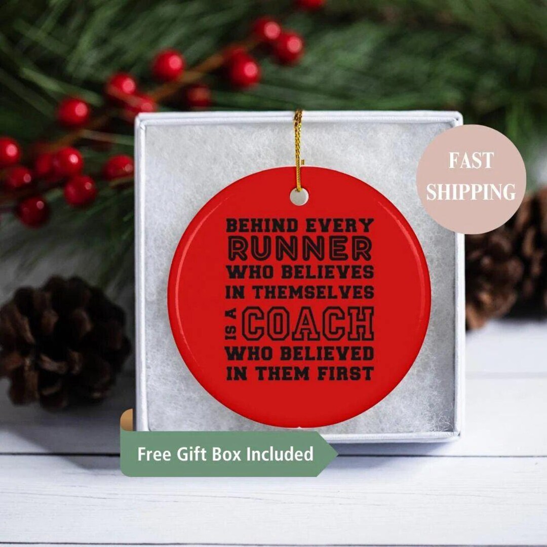 Running Coach Ornament, Personalized Running Coach Christmas Tree ...