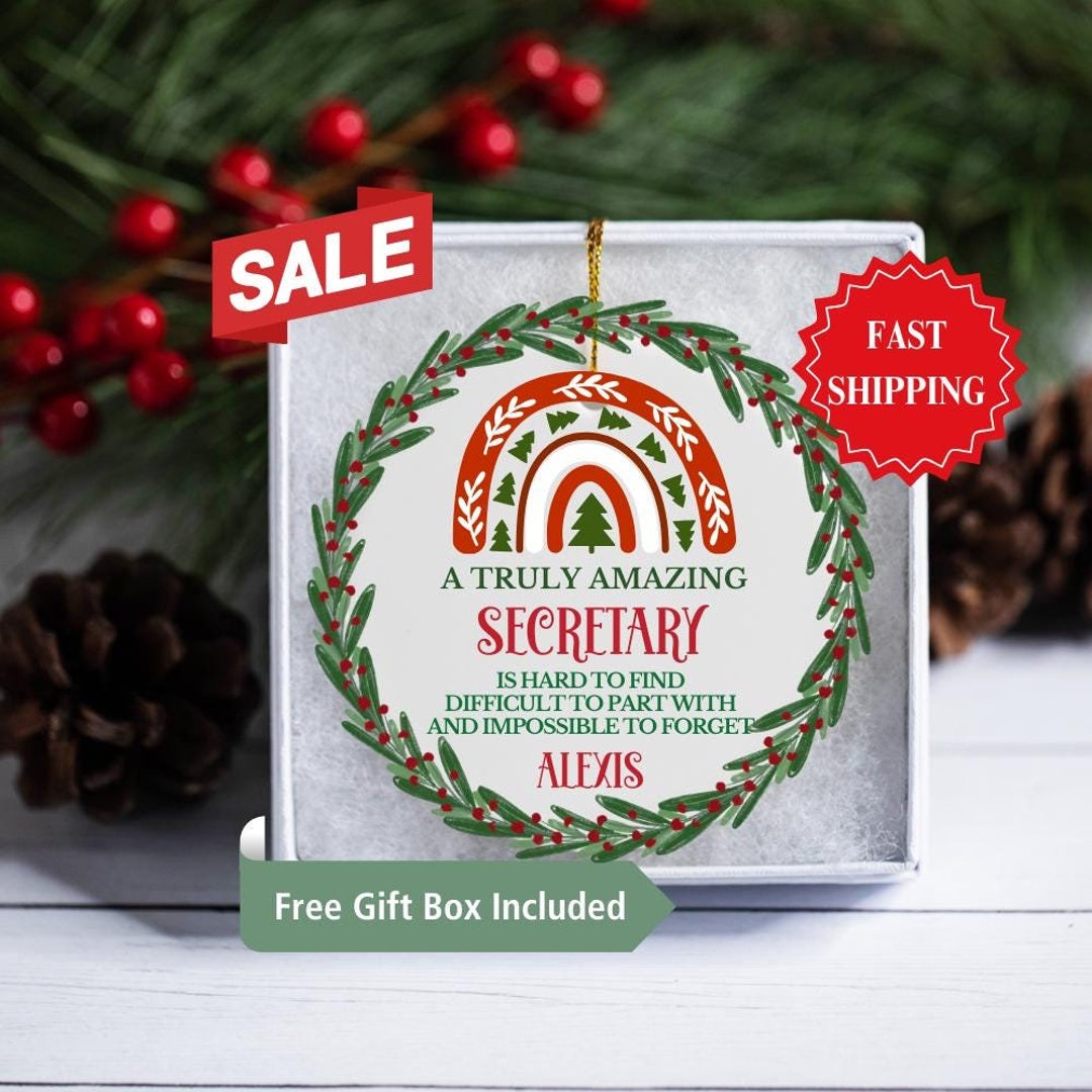 Secretary Ornament, Personalized Secretary Ceramic Ornament Gifts ...