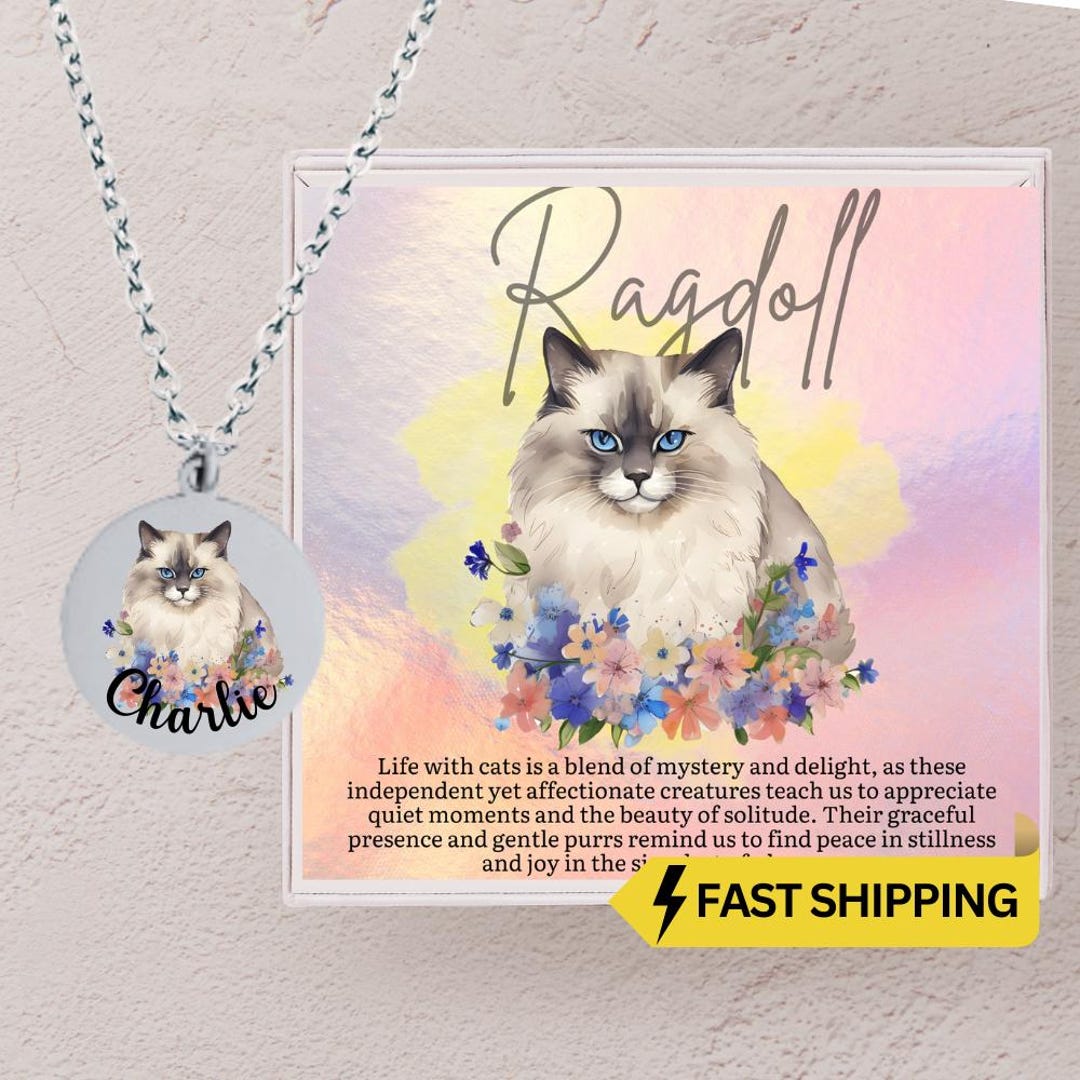 Ragdoll Necklace for Girls, Personalized Ragdoll Pendant With ...