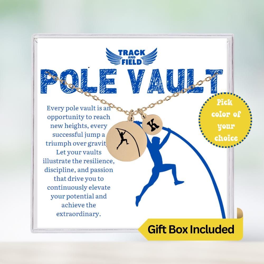 Personalized Pole Vault Track & Field Gifts, Girls Pole Vault Necklace ...