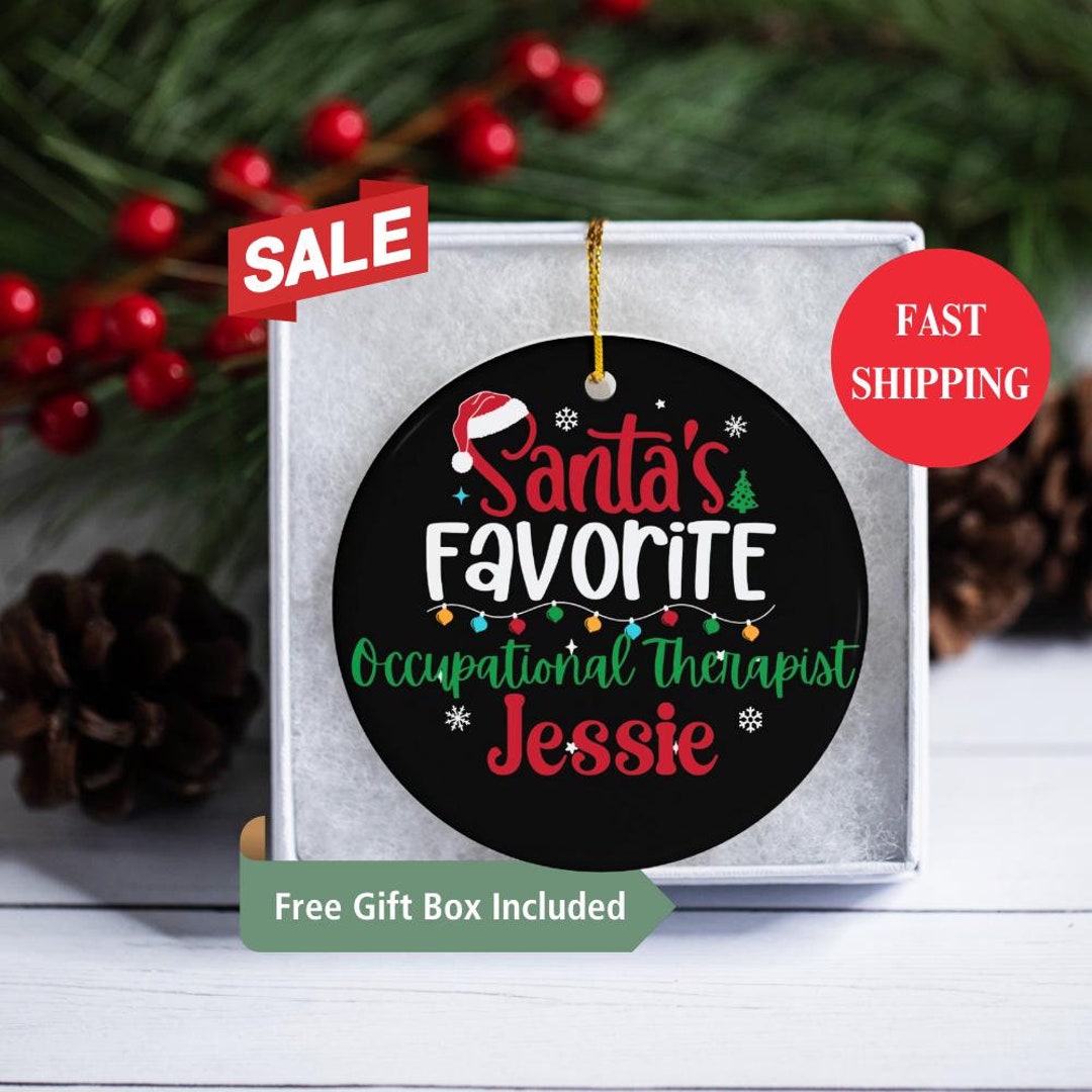 Occupational Therapist Gift, Personalized Santa's Favorite Occupational ...