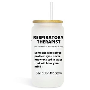 Respiratory Therapist 16oz Iced Coffee Cup Personalized Respiratory ...