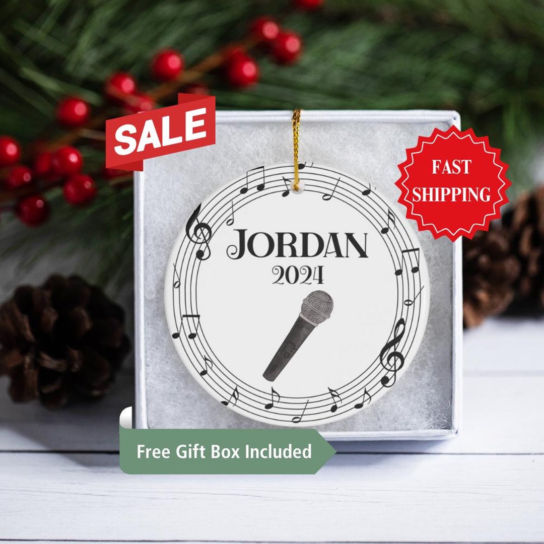 Microphone Ornament, Personalized Microphone for Singer Ceramic ...