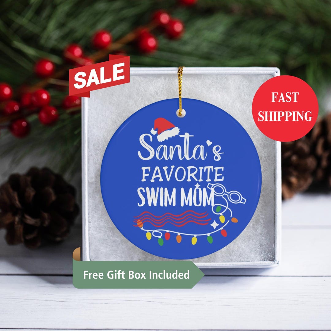 Swim Mom Ornament 2025, Personalized Swim Christmas Ornament, Swim Gift ...