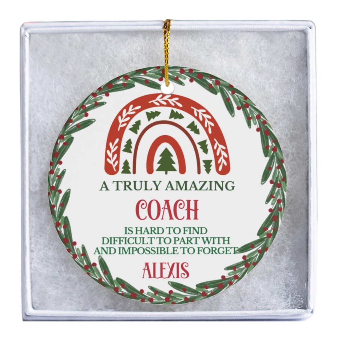Coach Ornament, Personalized Coach Ceramic Ornament Gifts, Christmas ...