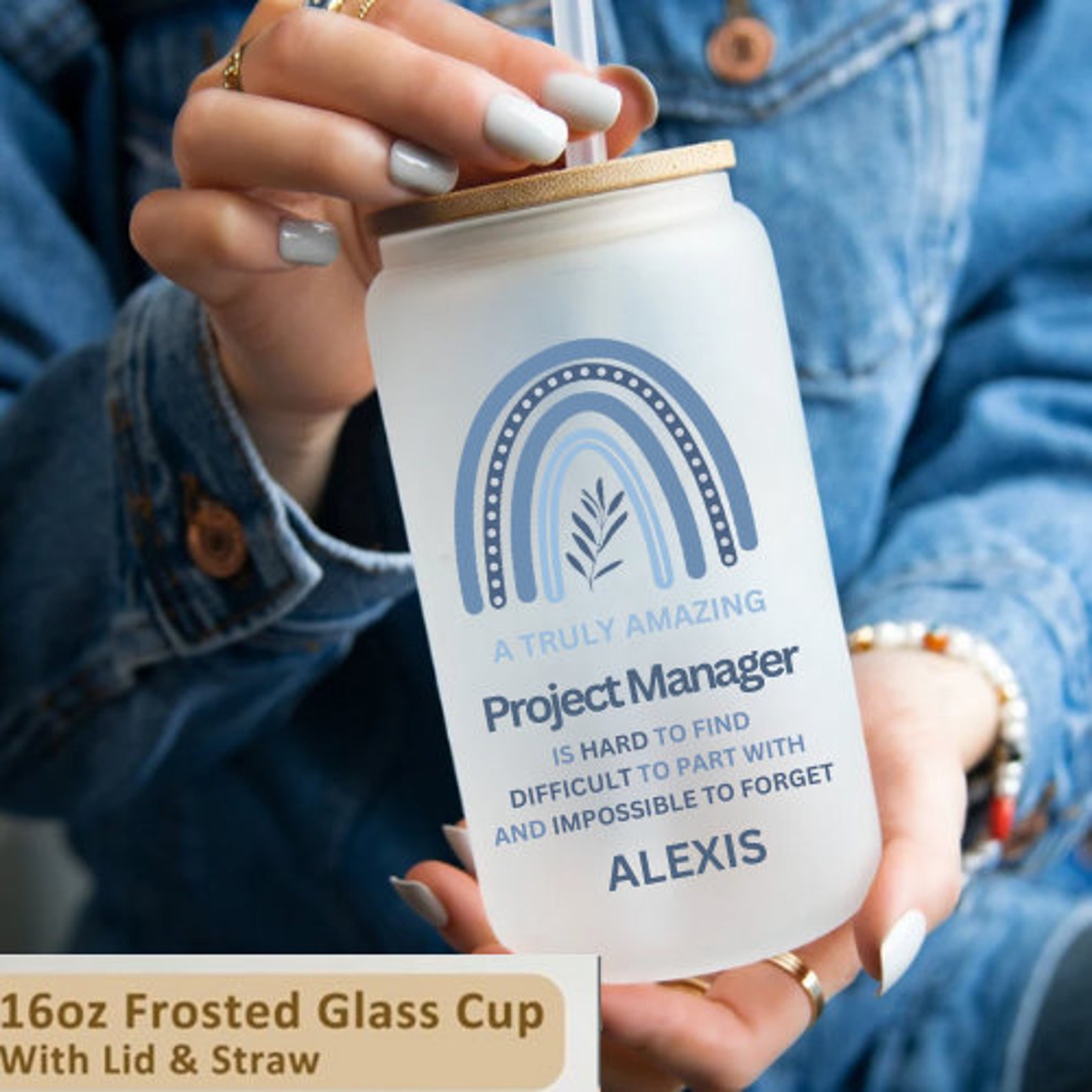 Project Manager 16oz Iced Coffee Cup Personalized Project Manager Gift ...