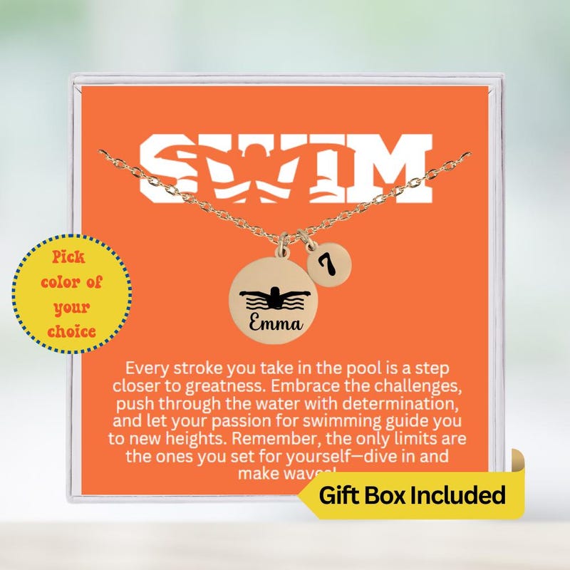 Swimmer Necklace - Etsy