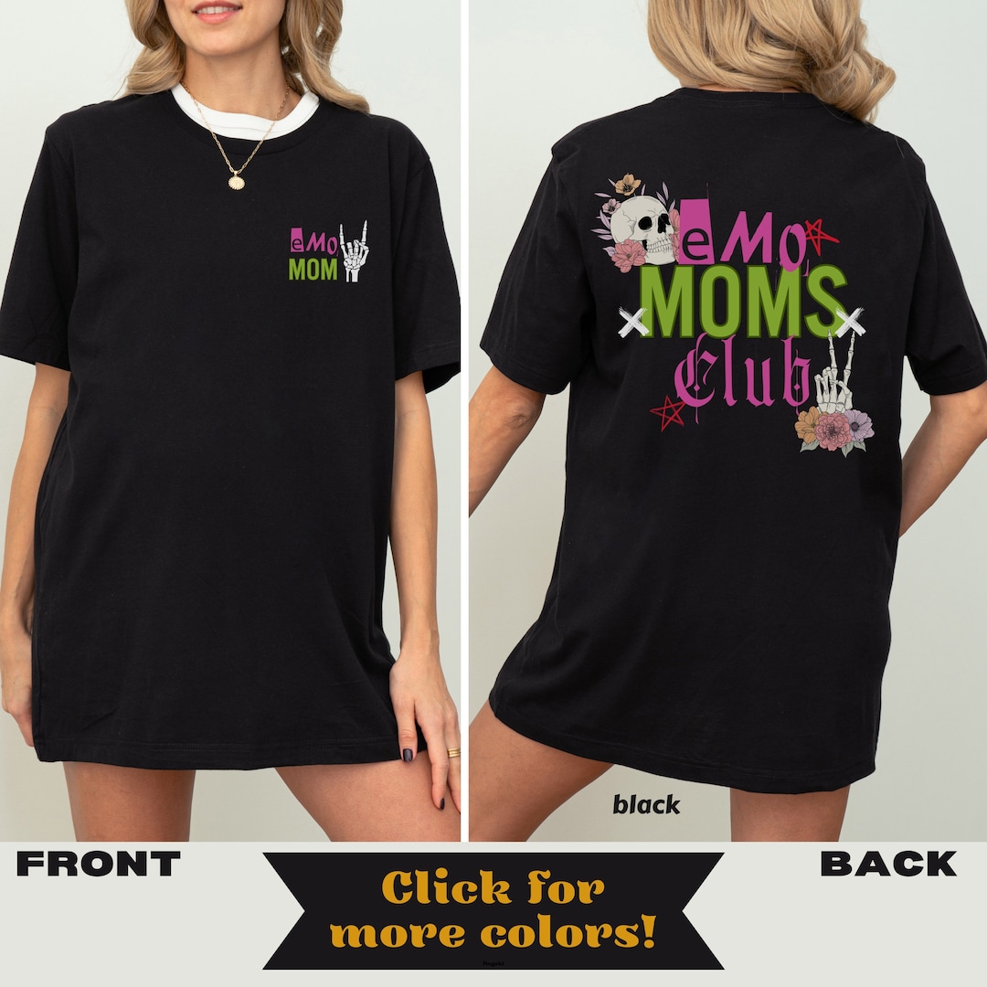 Emo Moms Shirt Elder Emo Mothers Day Tshirt Gift Cool Mom Grunge ...