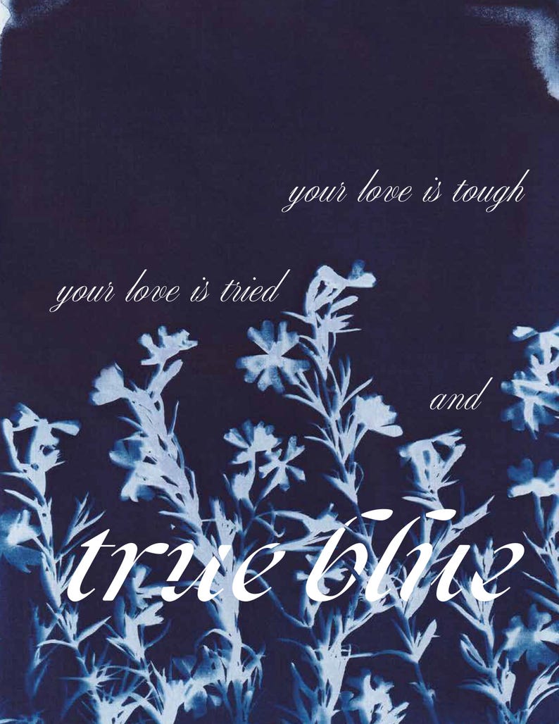 True Blue Boygenius Poster - Etsy