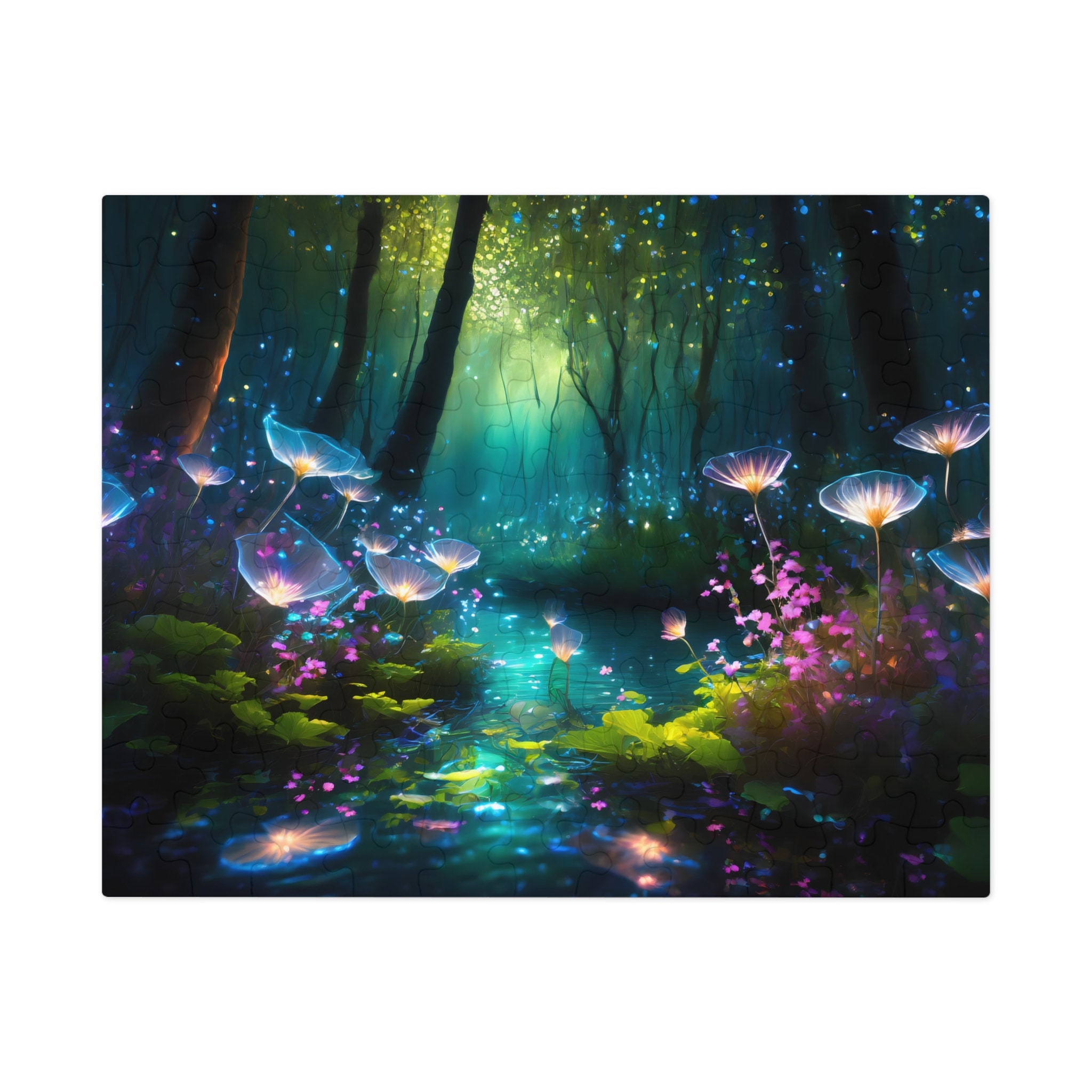 Enchanted Forest Puzzle Magical Forest Jigsaw Puzzle, Luminous ...