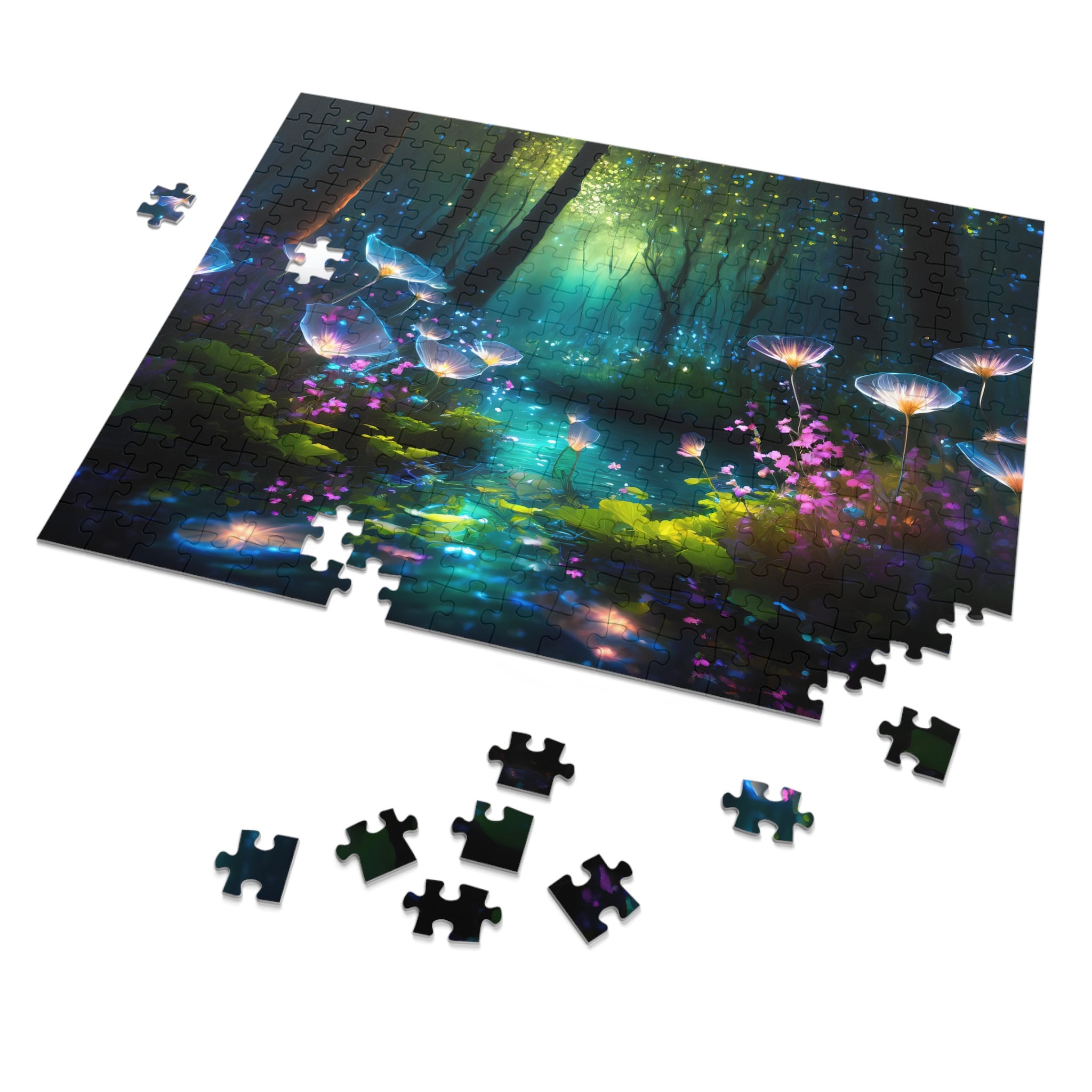 Enchanted Forest Puzzle Magical Forest Jigsaw Puzzle, Luminous ...