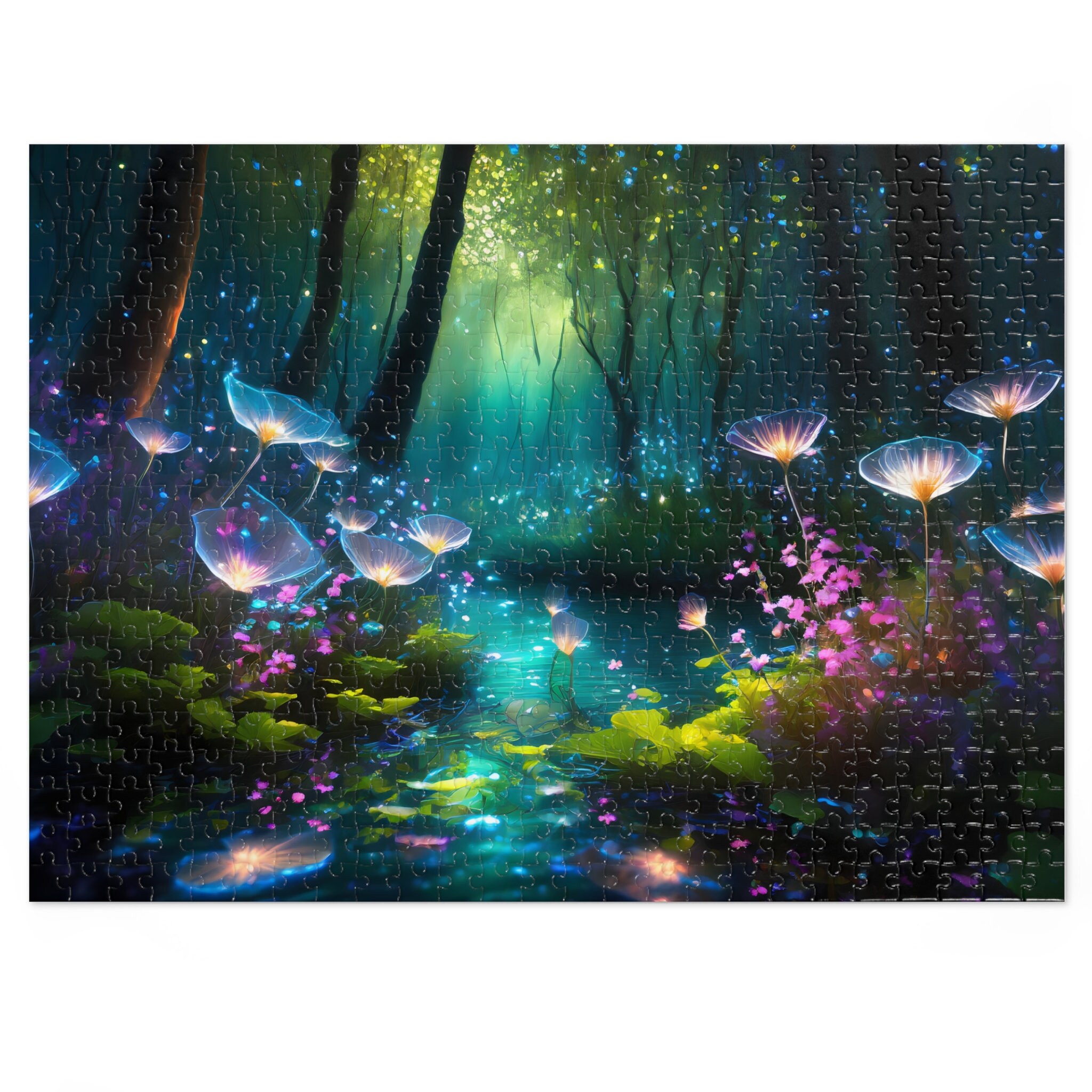 Enchanted Forest Puzzle Magical Forest Jigsaw Puzzle, Luminous ...