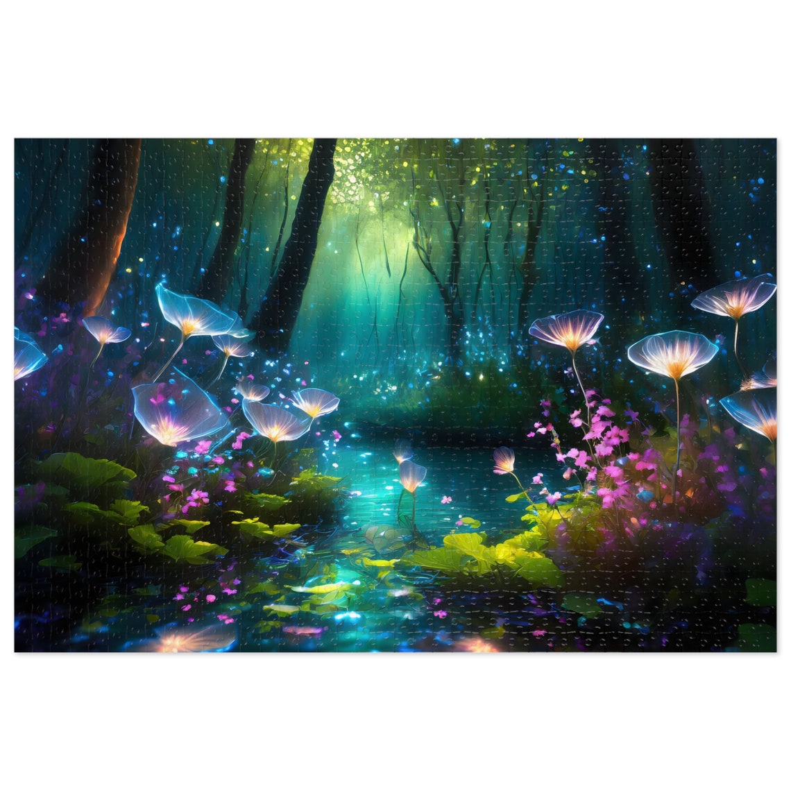 Enchanted Forest Puzzle Magical Forest Jigsaw Puzzle, Luminous ...