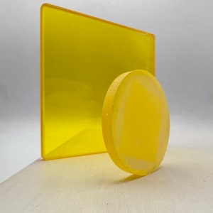 Yellow Optic Glass Round - Craft Supply, Jewelry Making (set of 6) - Etsy