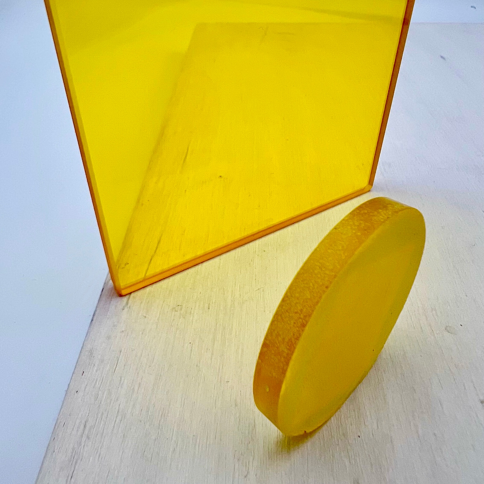Yellow Optic Glass Round - Craft Supply, Jewelry Making (set of 6) - Etsy