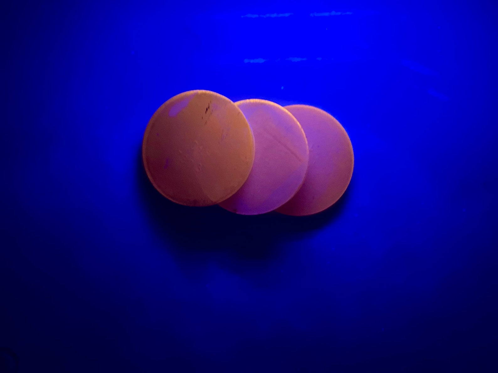 Round Shape Yellow Optic Glass - GLOWS Orange Under UV Light, Vibrant ...