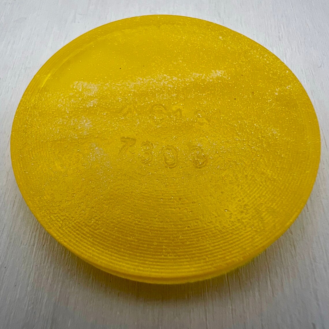 Round Shape Yellow Optic Glass - GLOWS Orange Under UV Light, Vibrant ...