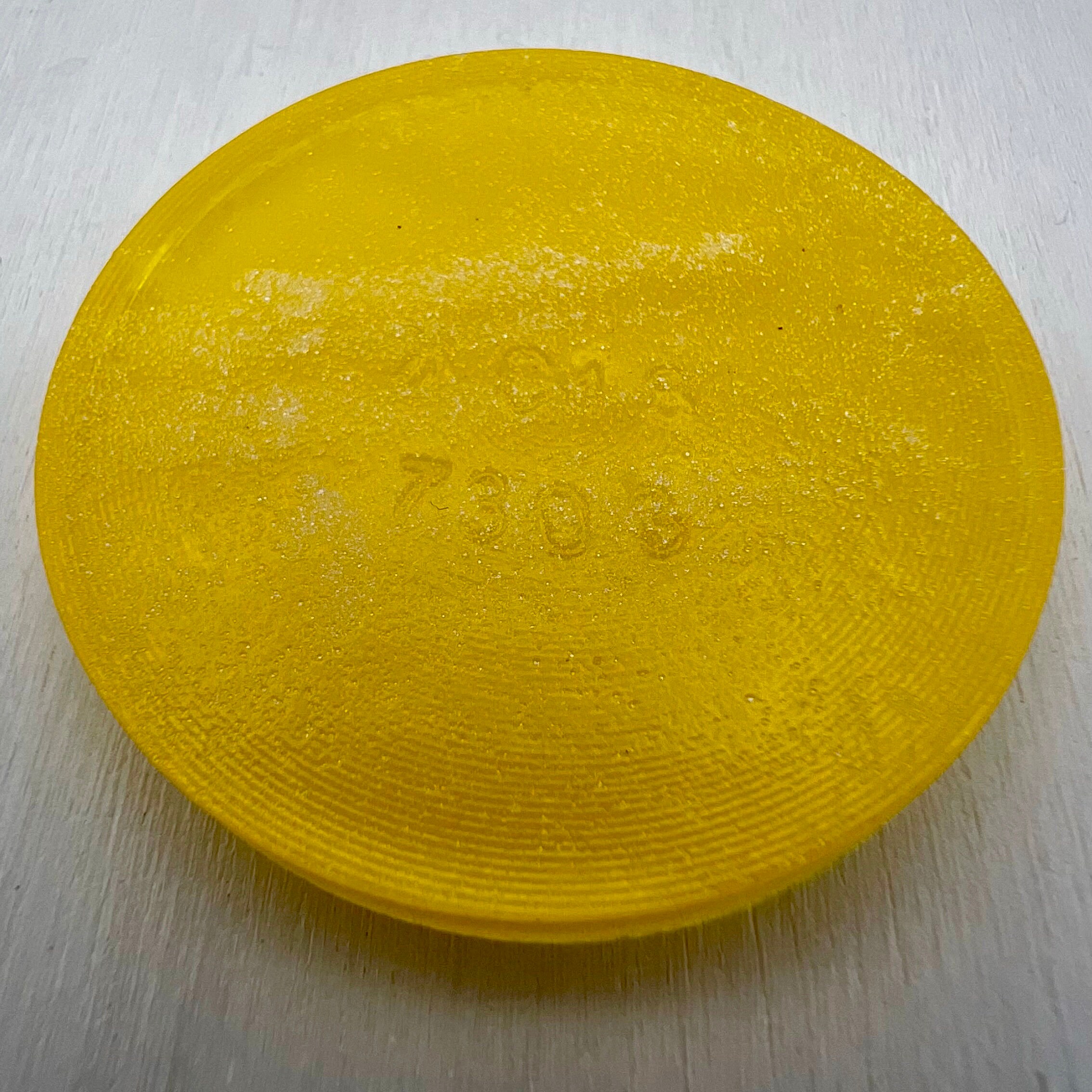 Round Shape Yellow Optic Glass - GLOWS Orange Under UV Light, Vibrant ...