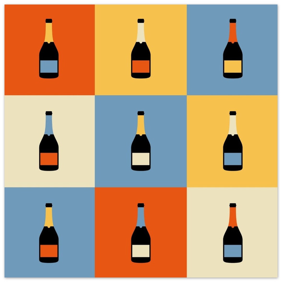 Wine 3 Color Poster Classic Semi-glossy Paper Poster - Etsy