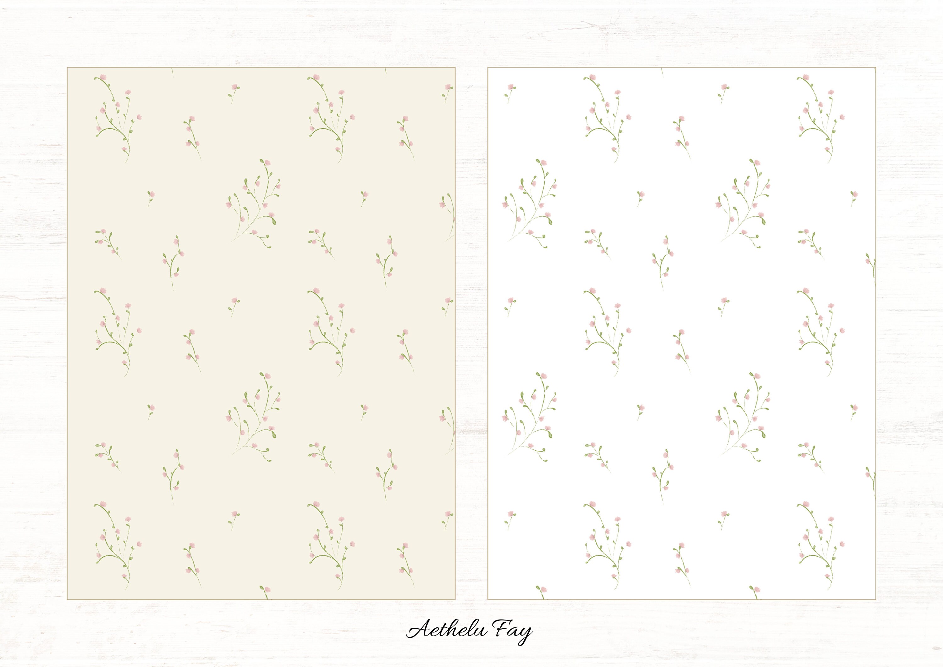 10 Little Flower Seamless Digital Paper Set Printable Papers Patterns ...