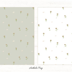 10 Little Flower Seamless Digital Paper Set Printable Papers Patterns ...