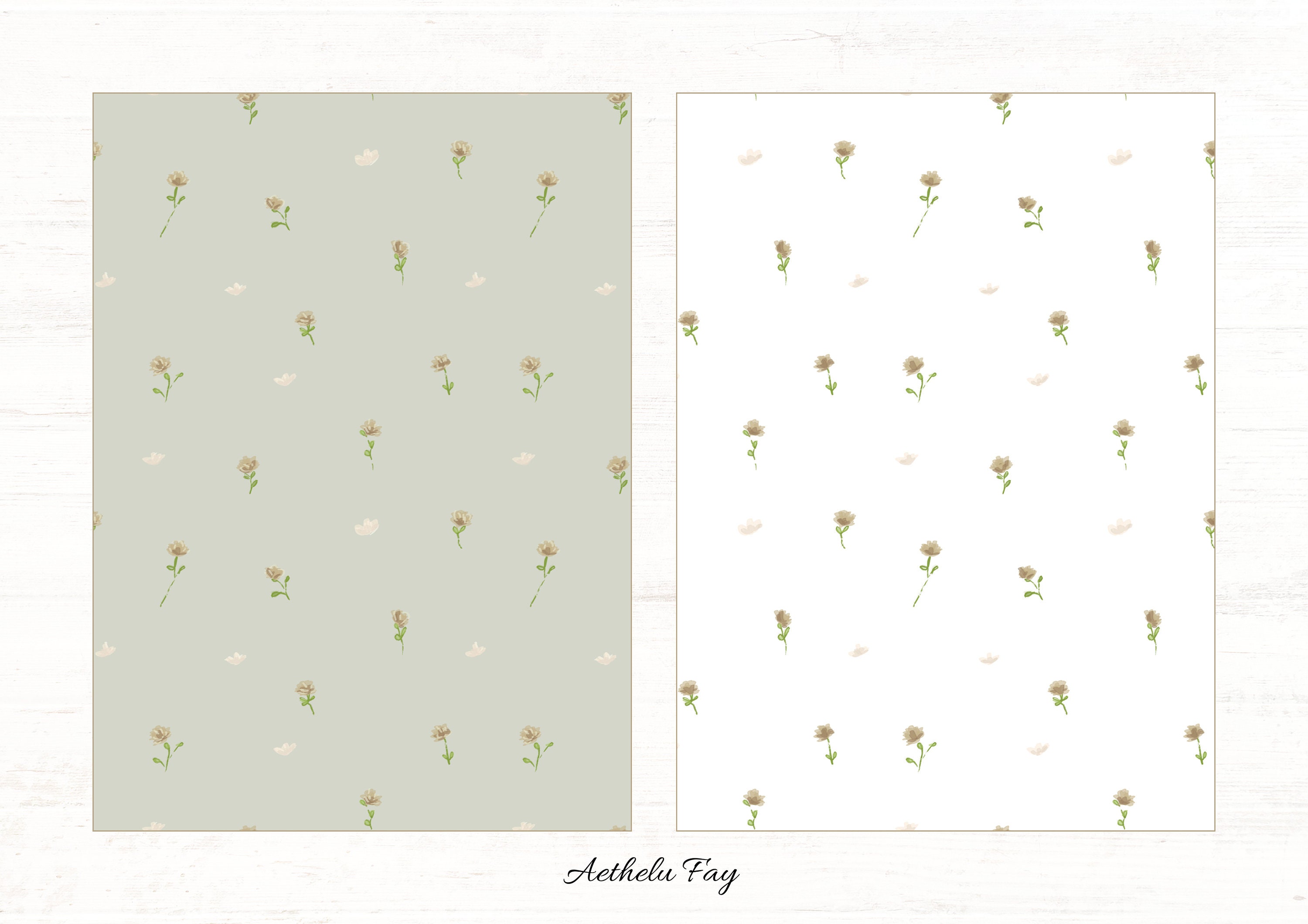 10 Little Flower Seamless Digital Paper Set Printable Papers Patterns ...