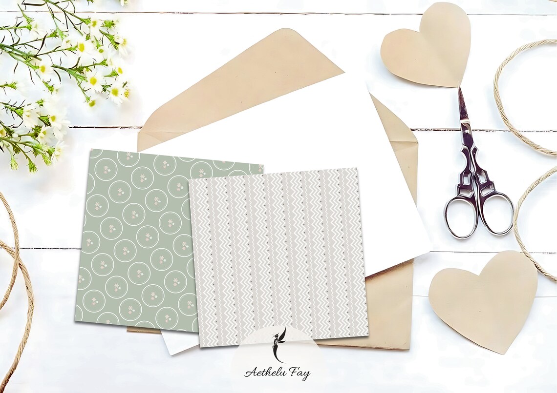 12 Nice Seamless Digital Paper Set Printable Scrapbook Papers Patterns ...