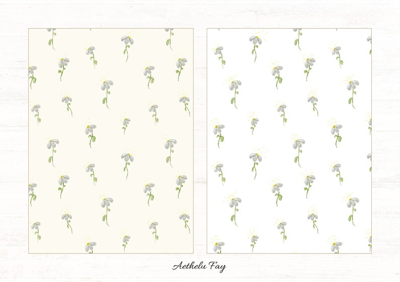 10 Little Flower Seamless Digital Paper Set Printable Papers Patterns ...