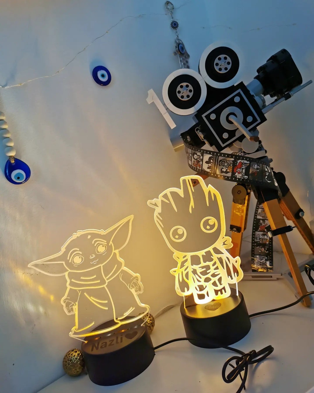 Personalized Gifts Marvel Groot Star Wars Night Light Light Real Eye ...