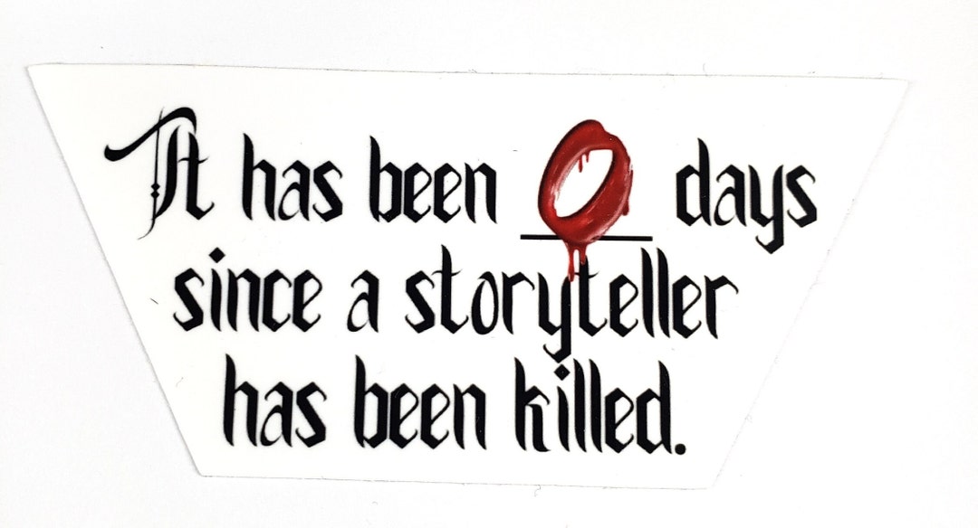 Zero Days Since Storyteller Killed Sticker Blood on the Clocktower - Etsy