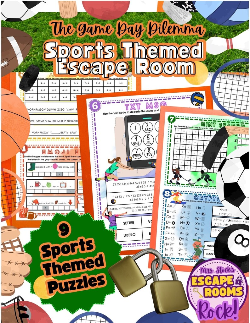 Sports Themed Escape, Printable Escape Room - Etsy