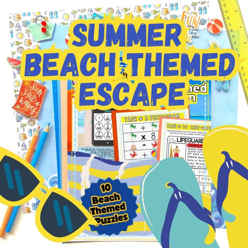 Summer Beach Themed Escape Room - Etsy