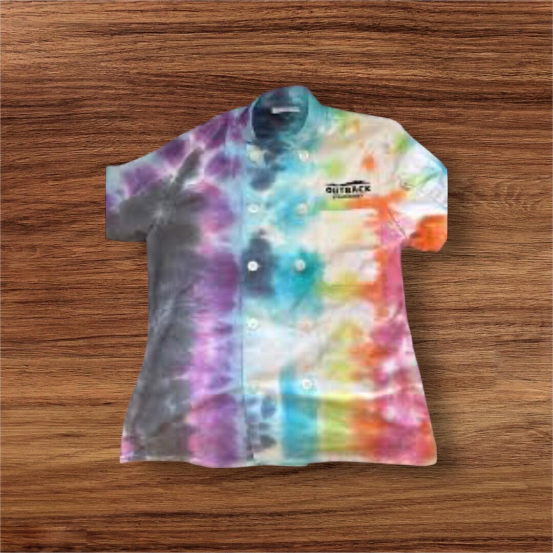 Custom Embroidered Tie Dye Chef Coat: Personalized Cotton Blend ...
