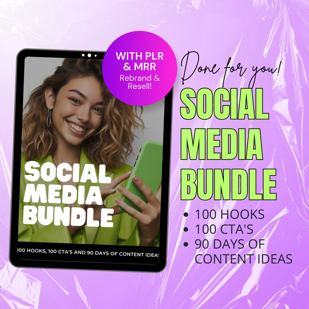 PLR Social Media Bundle With Master Resell Rights, PLR Digital Products ...