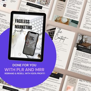 PLR Faceless Marketing Bundle, PLR & MRR Digital Product, Faceless ...
