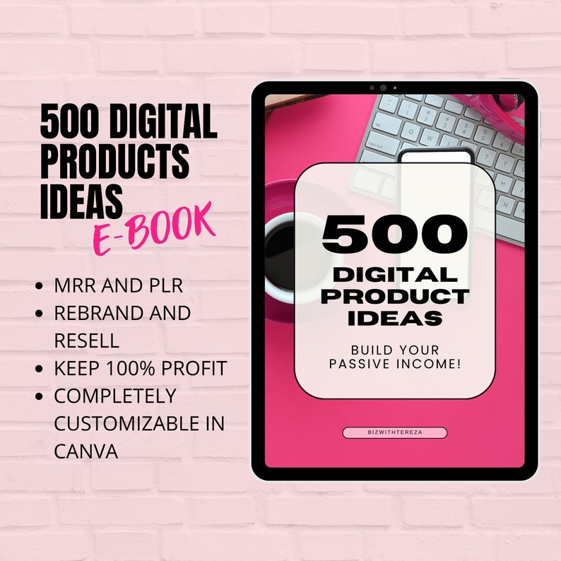 PLR 500 Digital Product Ideas for Passive Income, PLR Digital Produkt ...